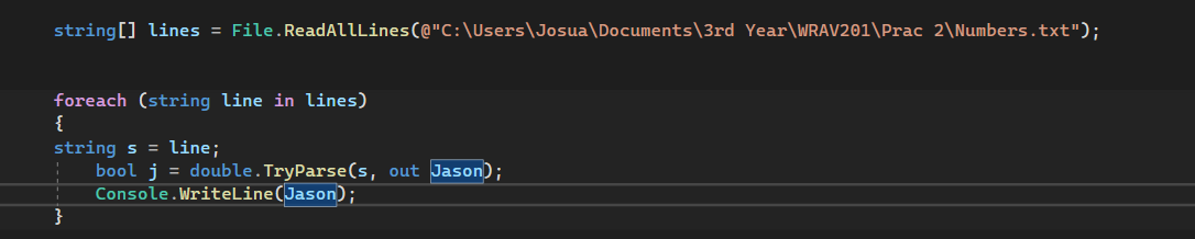 Solved Hi there, have this piece of code where I read each | Chegg.com
