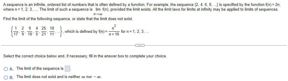 Solved A sequence is an infinite, ordered list of numbers | Chegg.com