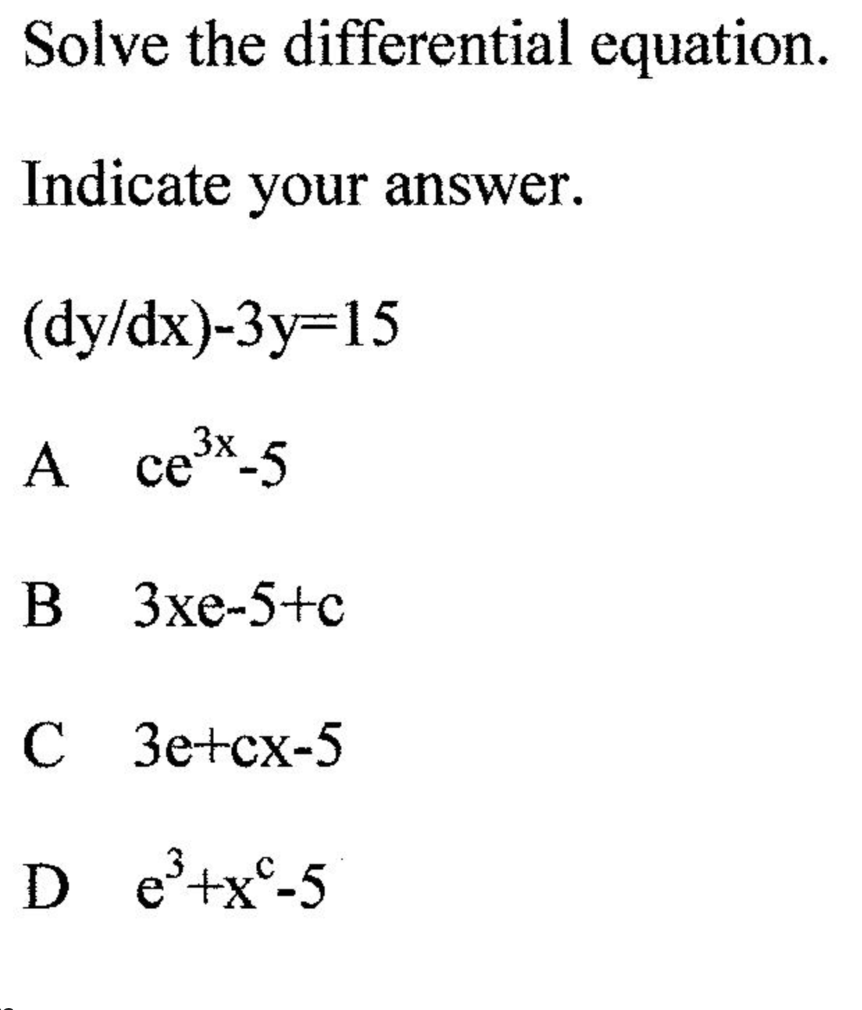 Solved Solve the differential equation. Indicate your | Chegg.com