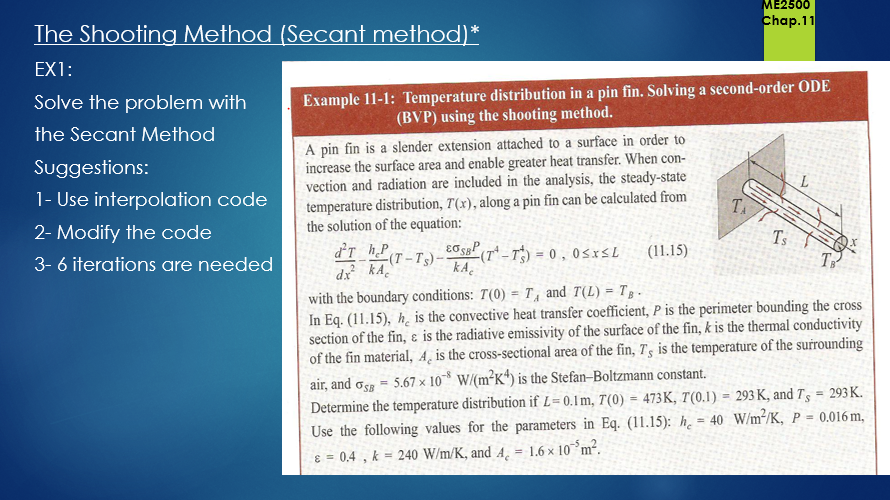 ME2500 Chap.11 The Shooting Method (Secant method)* | Chegg.com
