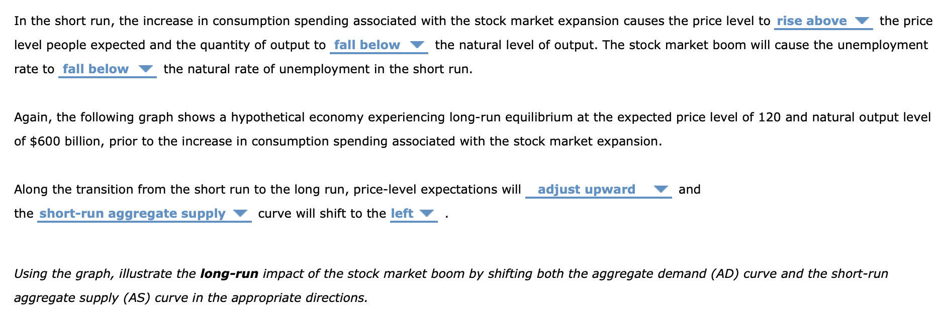 Solved The following graph shows a hypothetical economy in | Chegg.com