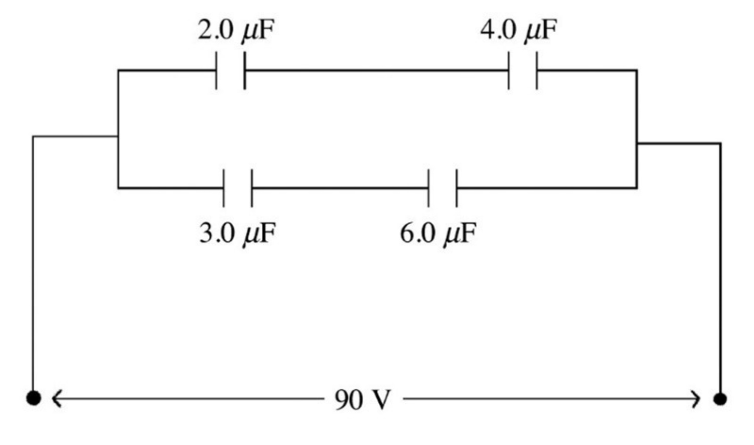 Solved The above diagram shows a circuit with two parallel | Chegg.com