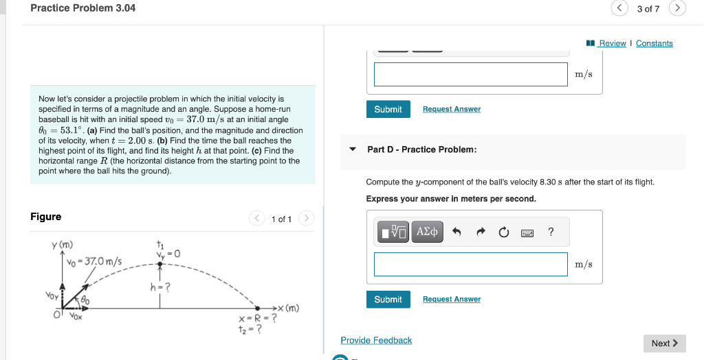 Solved Now let's consider a projectile problem in which the | Chegg.com