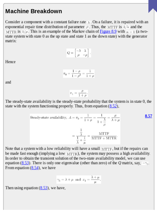 Machine Breakdown Consider a component with a | Chegg.com