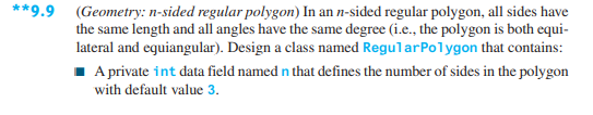 Solved **9.9 (Geometry: n-sided regular polygon) In an | Chegg.com
