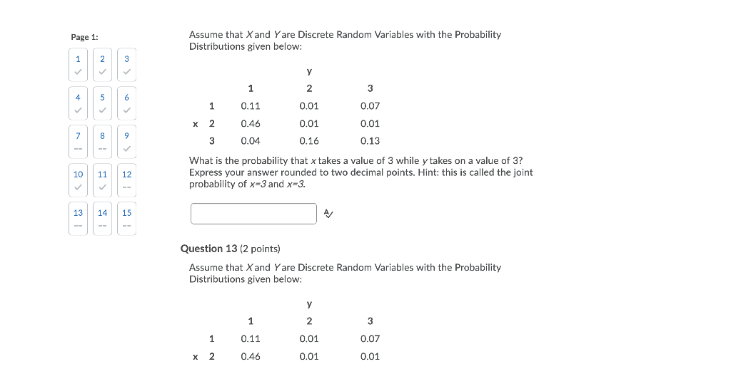 Solved Page 1: Assume that X and Yare Discrete Random | Chegg.com