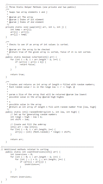 Solved Homework 13 - Sorting In class we discussed several | Chegg.com