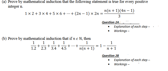 Solved (a) Prove by mathematical induction that the | Chegg.com