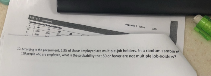 Solved Appendix A Tables 789 TABLE E 00 5000 5040 508n 10 | Chegg.com