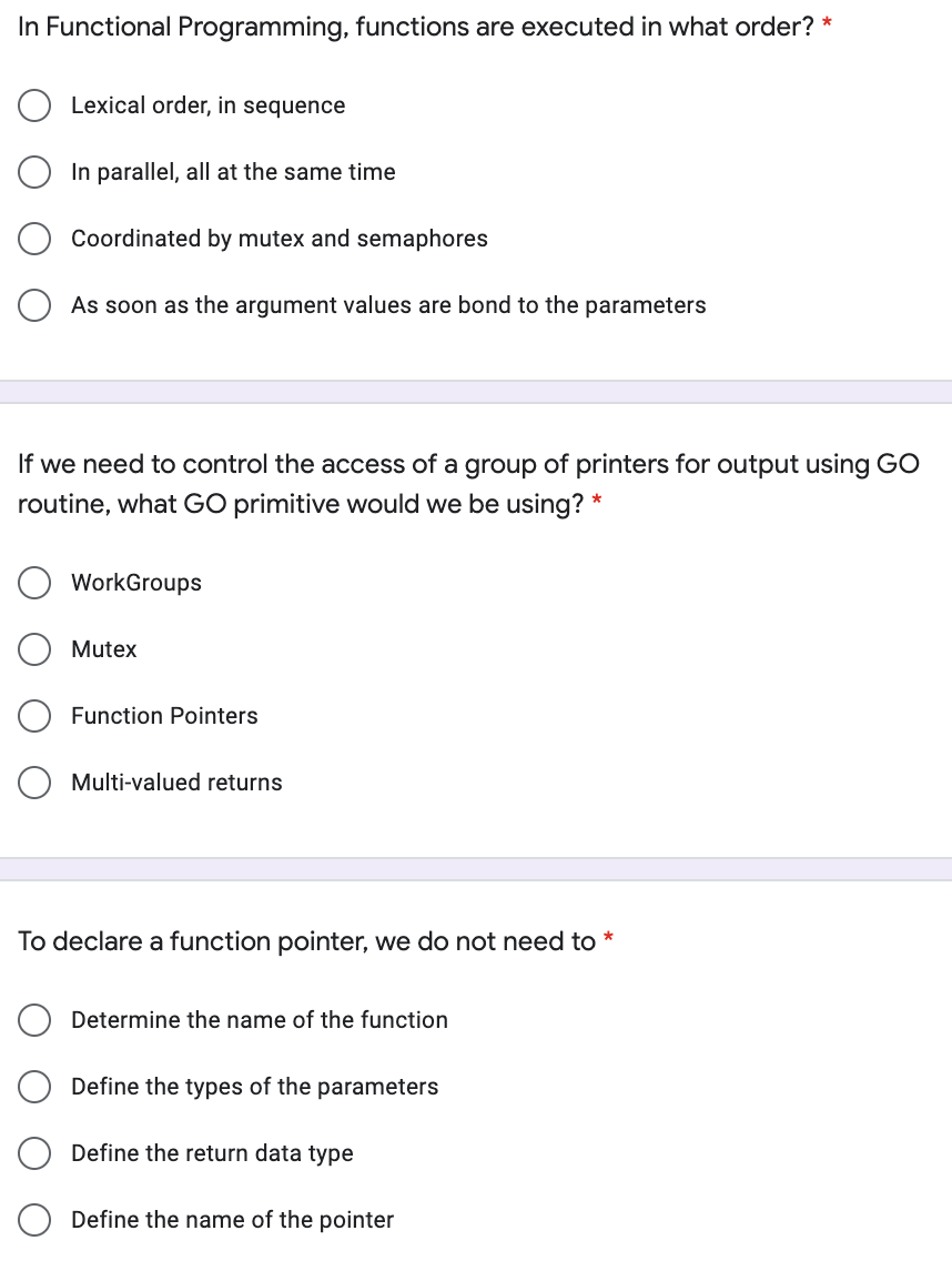 Solved In Functional Programming, functions are executed in | Chegg.com