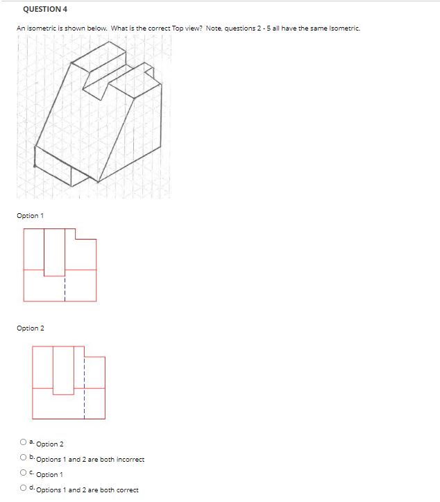 Solved An isometric is shown below. What is the correct Top | Chegg.com