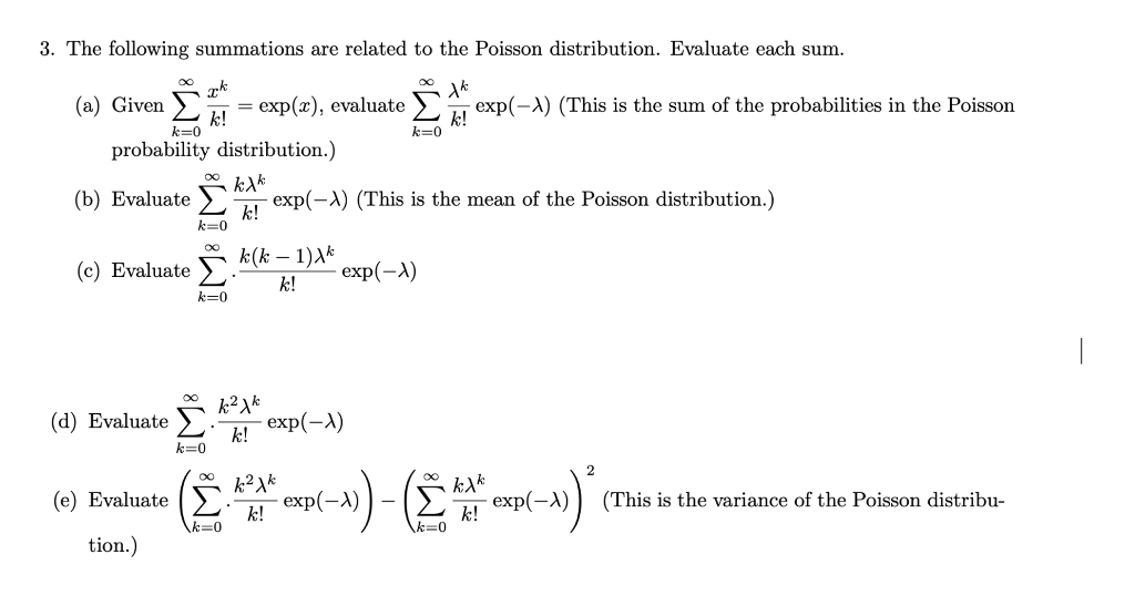 Solved 3. The following summations are related to the | Chegg.com