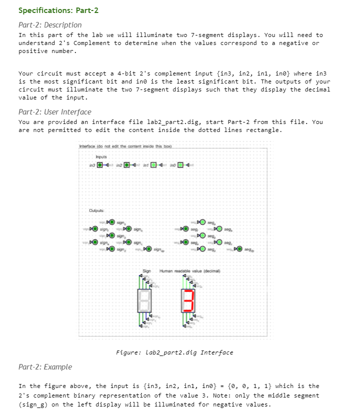 Specifications: Part-2 Part-2: Description In this | Chegg.com