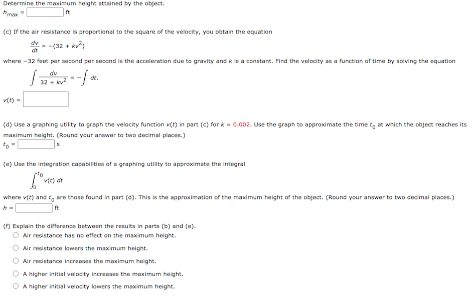 Solved An Object Is Projected Upward From Ground Level With Chegg