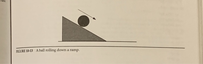 Solved A ball rolling down a ramp. RGURE 10-13 a ramp (see | Chegg.com