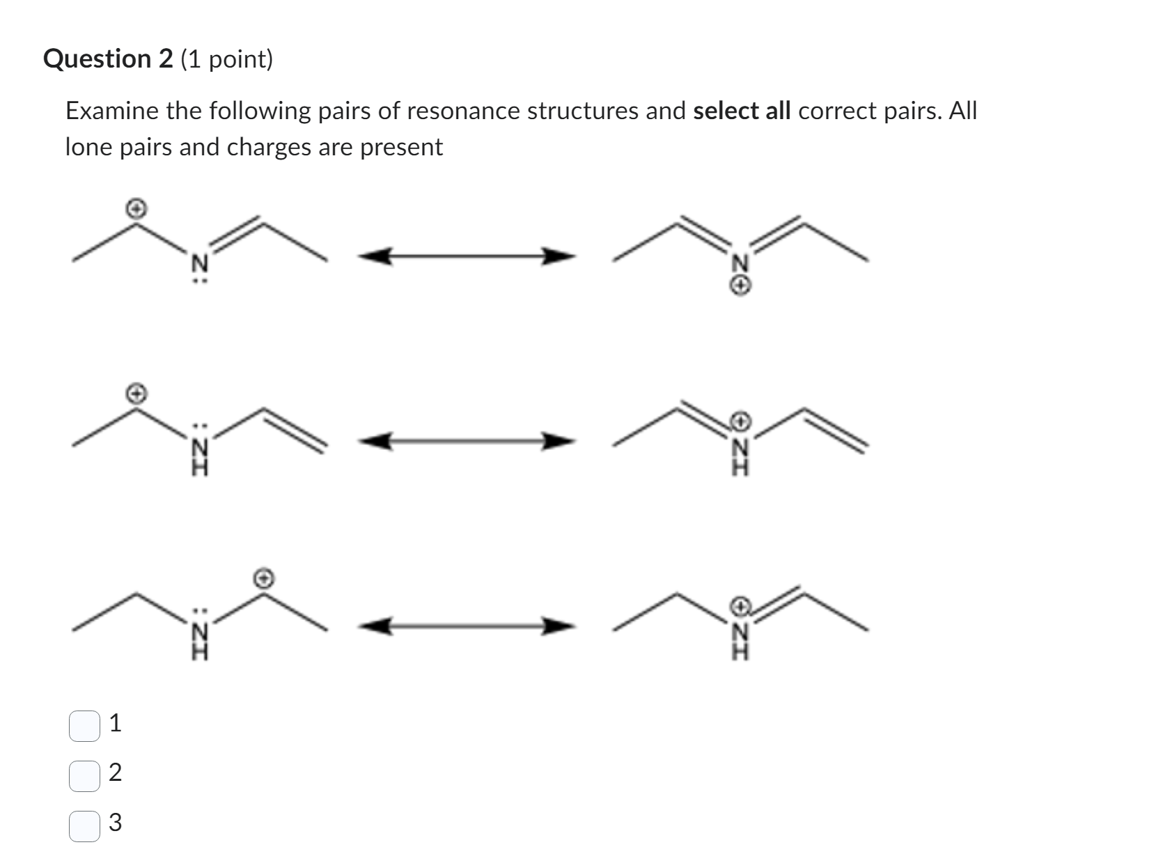 Solved Examine the following pairs of resonance structures | Chegg.com