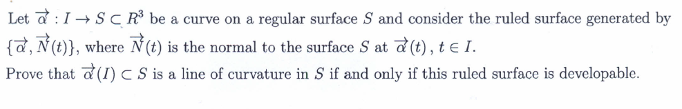 Solved Let α:I→S⊂R3 be a curve on a regular surface S and | Chegg.com