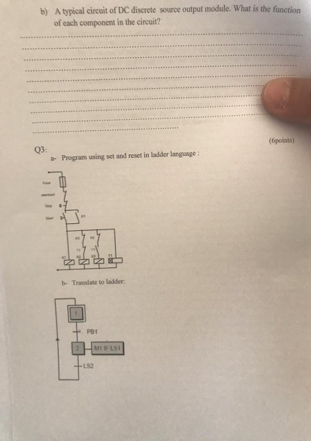 Solved b) A typical circuit of DC discrete source output | Chegg.com