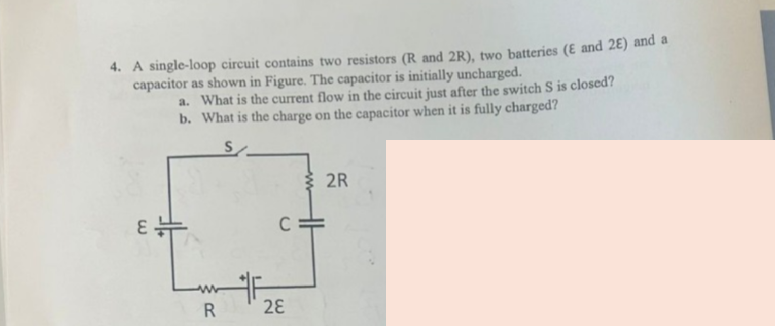 Solved 4. ﻿A single-loop circuit contains two resistors ( ﻿R | Chegg.com