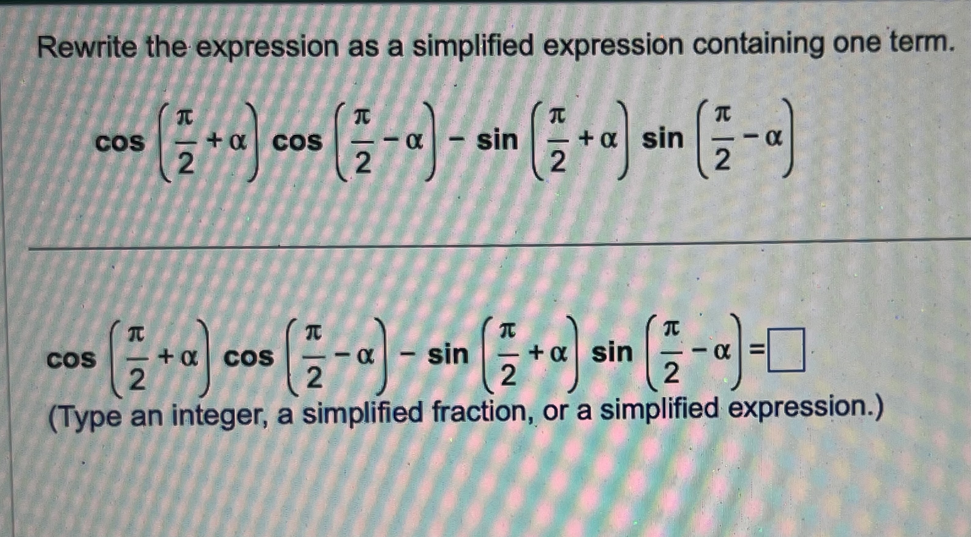 Solved Rewrite the expression as a simplified expression | Chegg.com