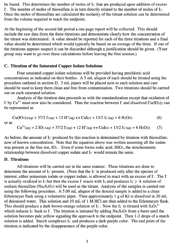 Solved Multiple Equilibria: Solubility of Copper Iodate | Chegg.com