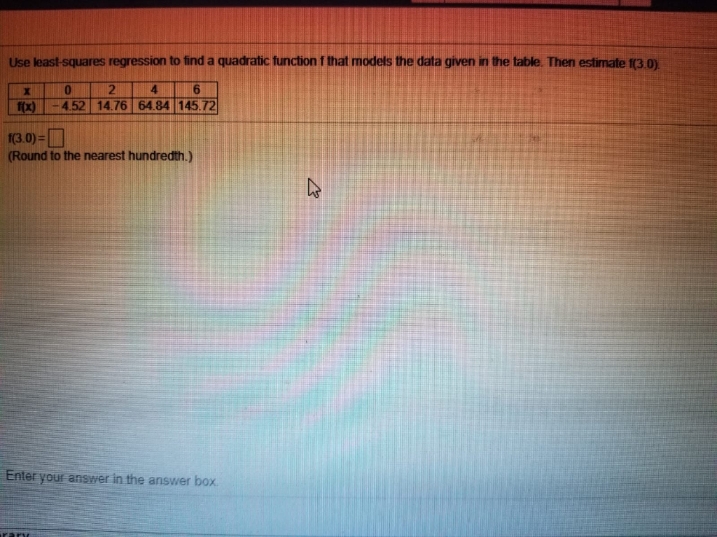 Solved Use least-squares regression to find a quadratic | Chegg.com