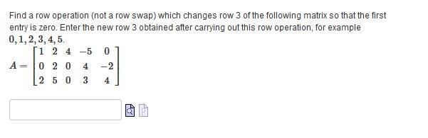 Solved Find a row operation (not a row swap) which changes | Chegg.com