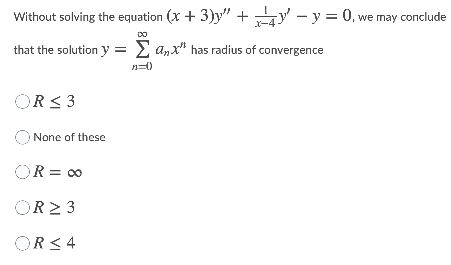 Solved = we may conclude X4 Without solving the equation (x | Chegg.com