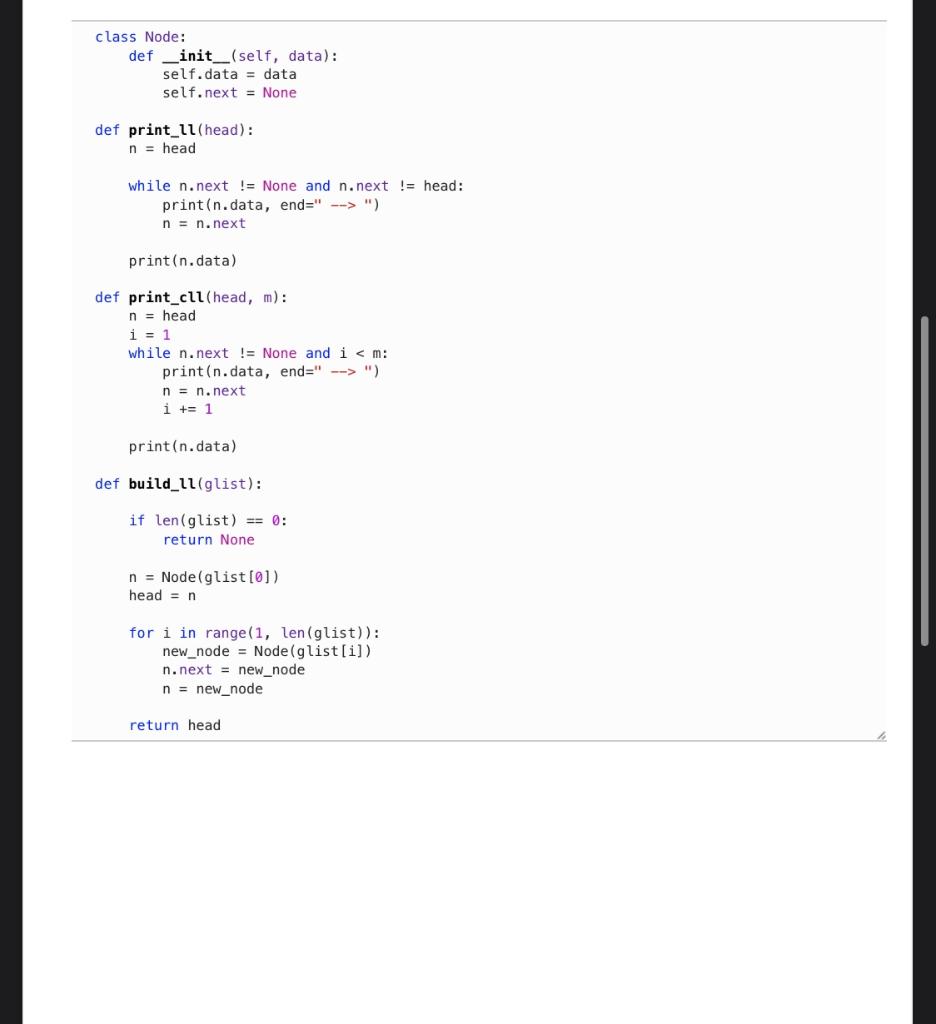 Solved Class Node Def init self Data Self data Chegg