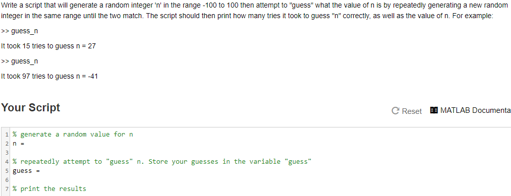 Solved Write a script that will generate a random integer | Chegg.com