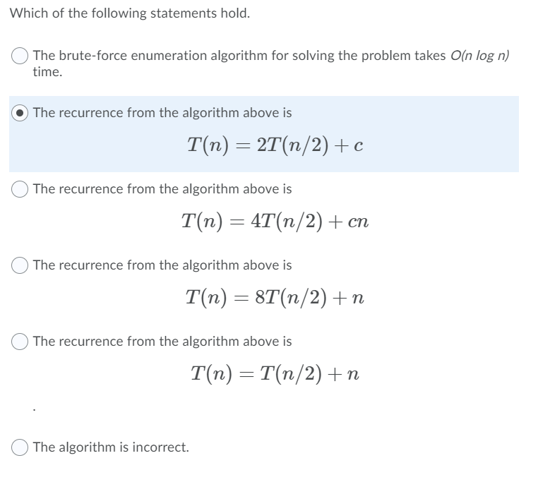 Solved Given an array A of size n, in an arbitrary order, | Chegg.com
