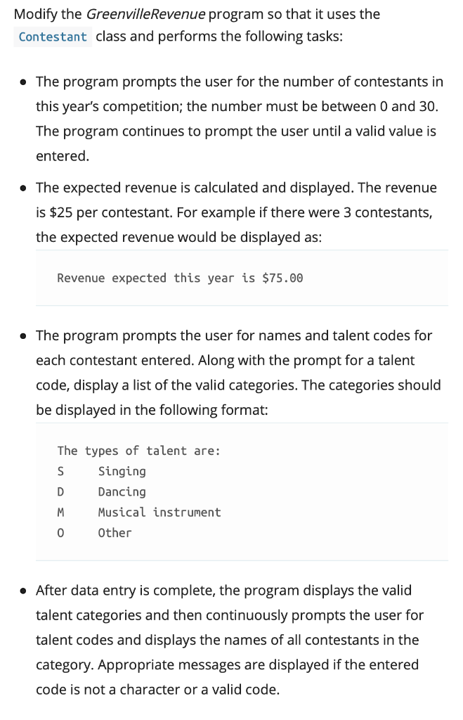 In previous chapters, you have created programs for | Chegg.com