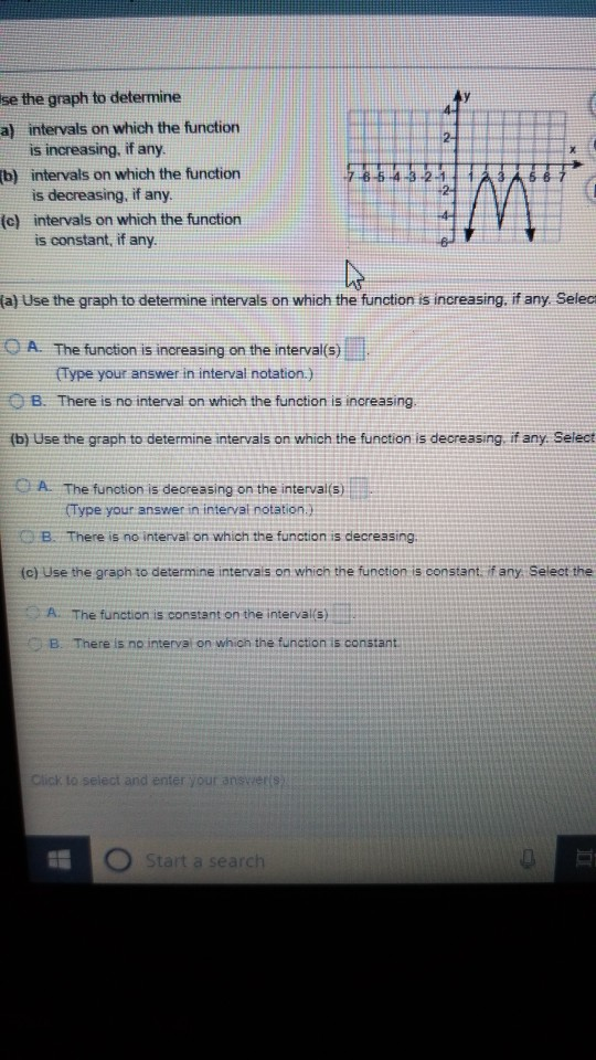 Solved se the graph to determine a) intervals on which the | Chegg.com