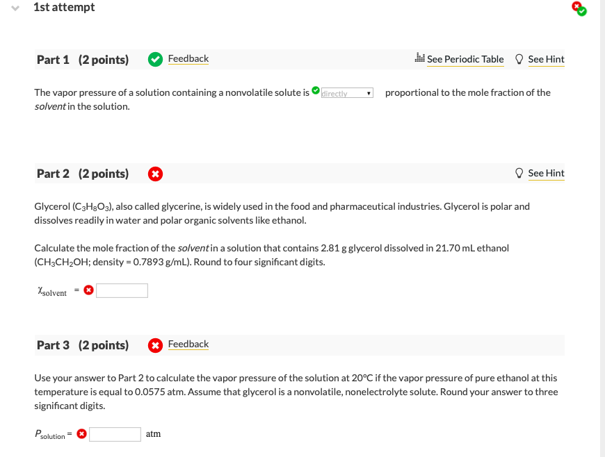 Solved 1st attempt Part 1 (2 points) Feedback W See Periodic | Chegg.com