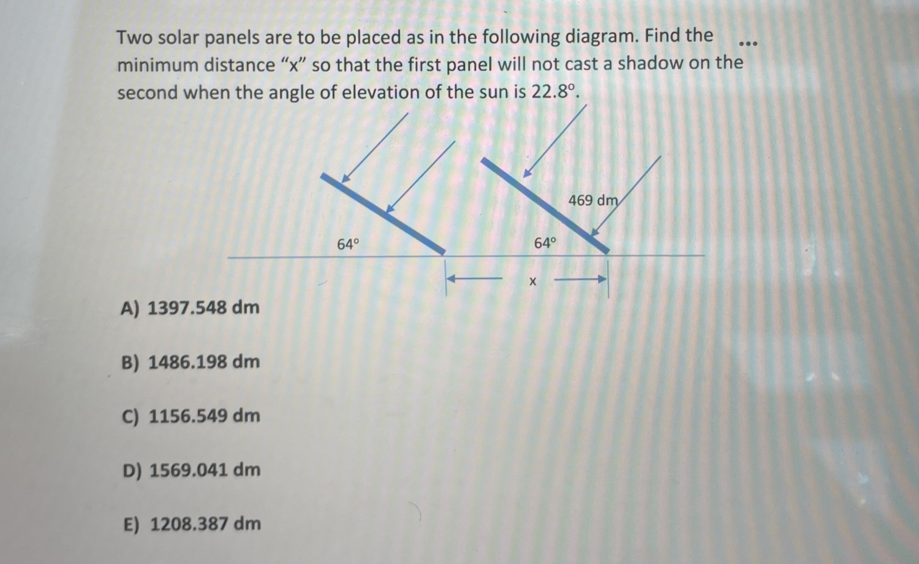 Solved Two solar panels are to be placed as in the following | Chegg.com