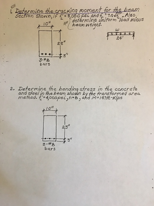 Solved Determine the cracking moment for the beam section | Chegg.com