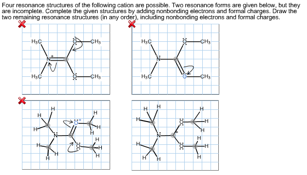 Solved Four resonance structures of the following cation are | Chegg.com