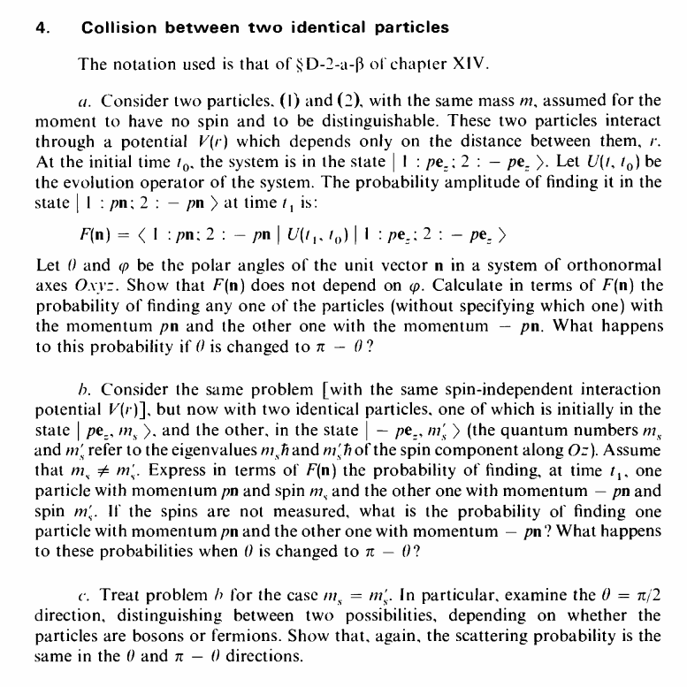 Solved 4. Collision between two identical particles The | Chegg.com