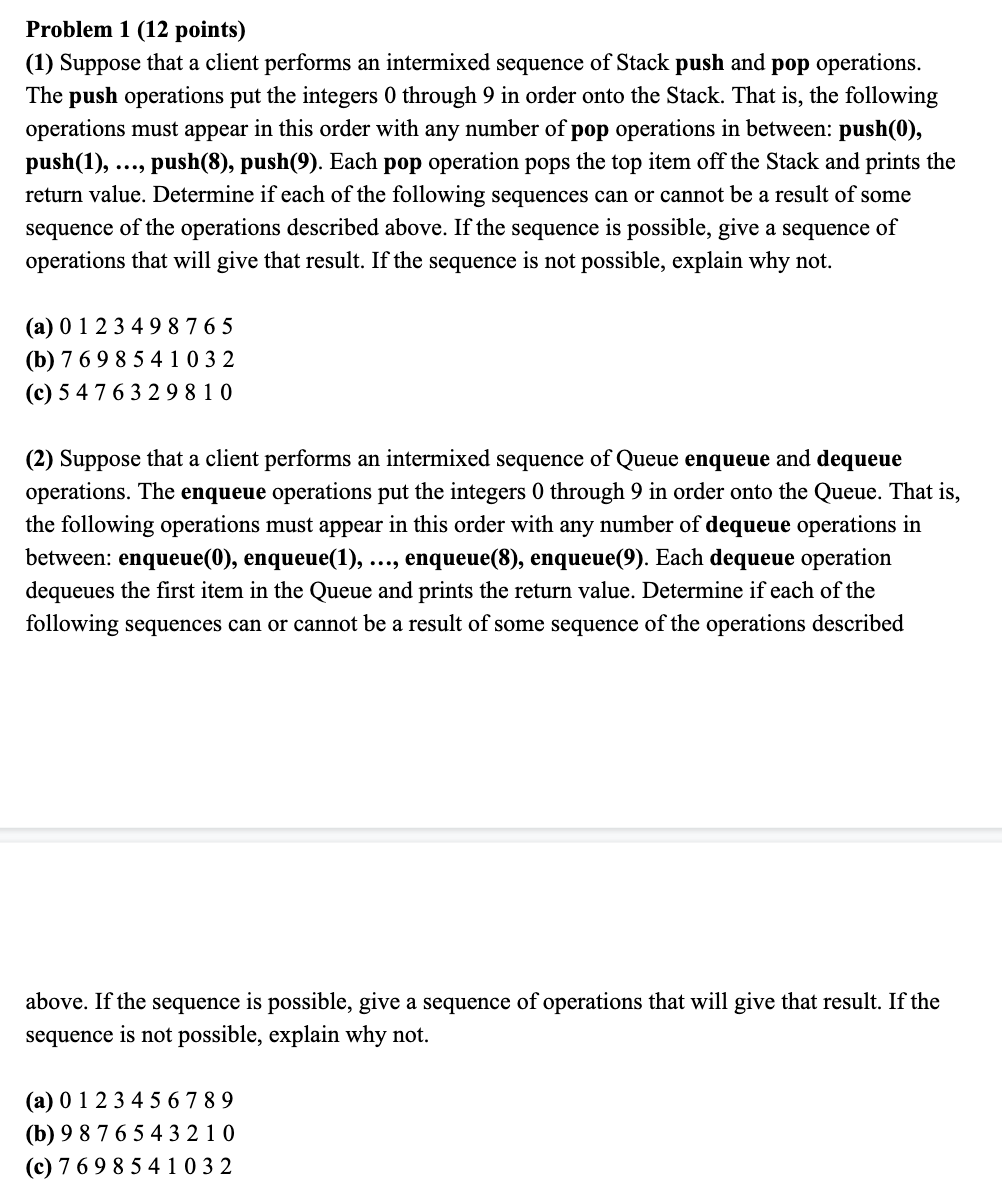 Solved Problem 1 (12 points) (1) Suppose that a client | Chegg.com