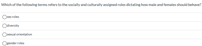 Solved Which of the following terms refers to the socially | Chegg.com