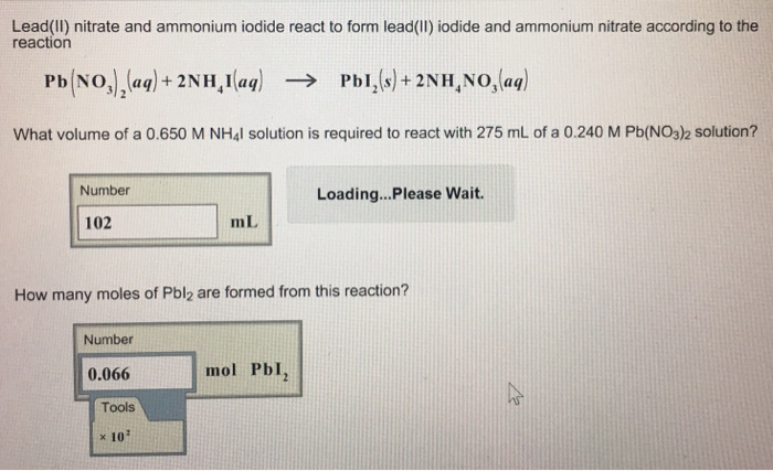 Solved How many miles if pbl2 are formed from this | Chegg.com