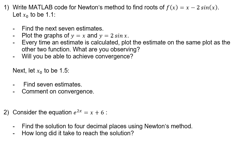 Solved I need some help with these 2 MATLAB problems. I cant | Chegg.com