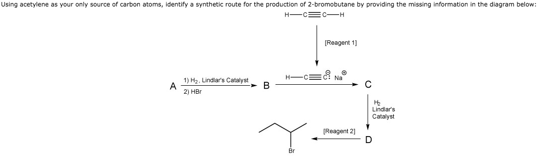 Solved Using acetylene as your only source of carbon atoms, | Chegg.com