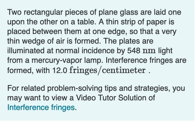 Solved Two rectangular pieces of plane glass are laid one | Chegg.com