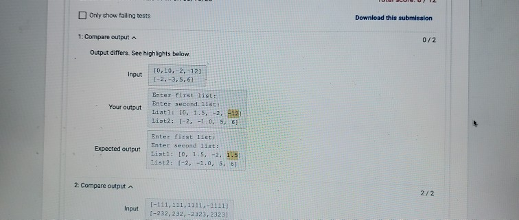 Solved 19.15 Homework5 P2 Write a program that will take two | Chegg.com