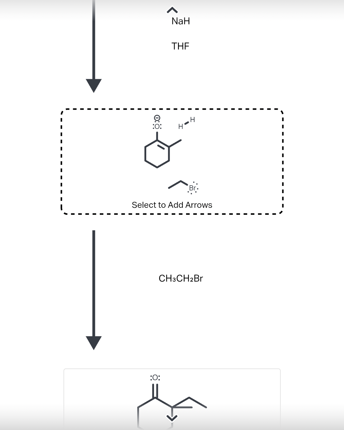 Solved NaH THF Select to Add Arrows CH3CH2BrBr¨:Θ QCurved | Chegg.com