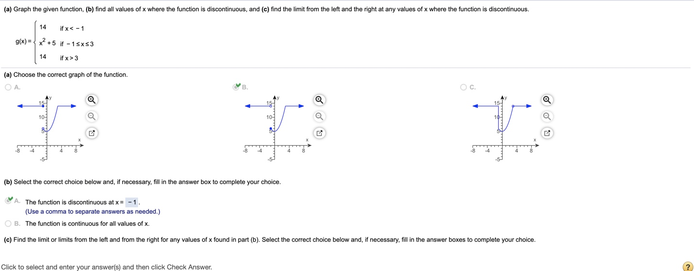 Solved (a) Graph the given function, (b) find all values of | Chegg.com