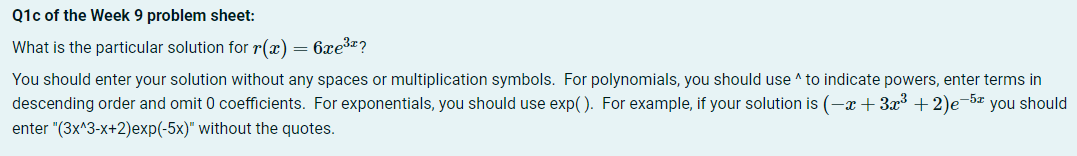 Solved Q1c of the Week 9 problem sheet: What is the | Chegg.com