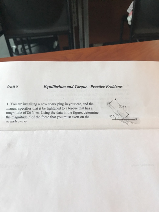 Solved Unit 9 Equilibrium and Torque- Practice Problems 1. | Chegg.com