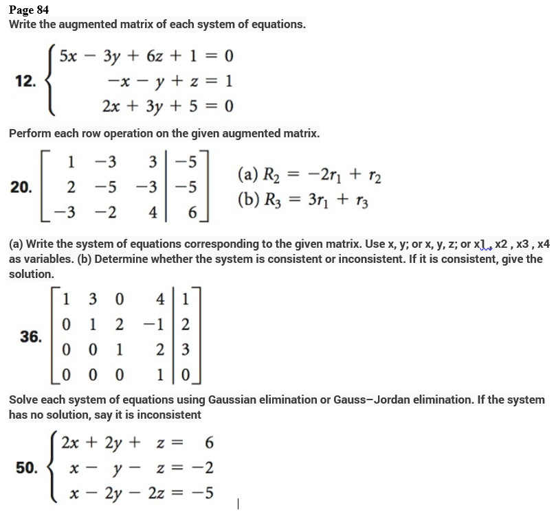 Write The System Of Equations As An Augmented Matrix Calculator